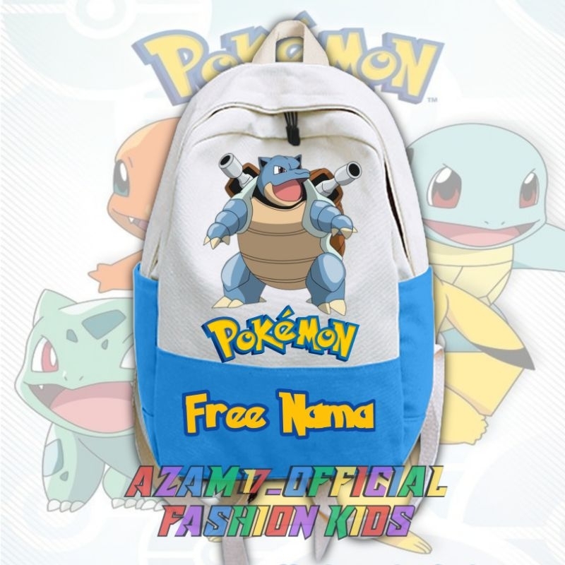 Pokemon BLASTOISE กระเป ๋ าเป ้ สะพายหลังเด ็ กฟรีชื ่ อกระเป ๋ า ...