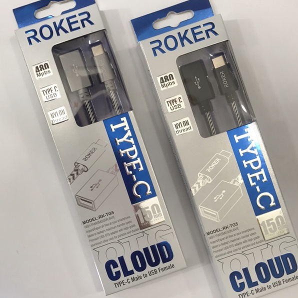 รุ ่ นใหม ่ OTG ROKER สาย TYPE C RKTG5 ความยาวสายเคเบิล 15 ซม . อัตรากา ...