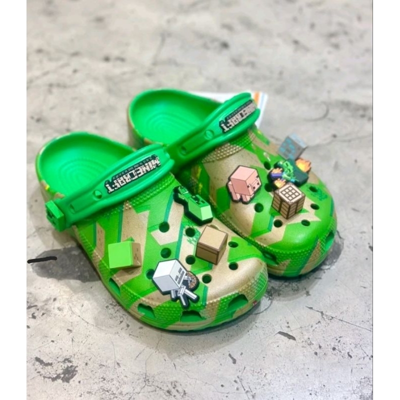Minecraft Children 's Crocs Sandals/Minecraft cog Crocs Sandals ( จิ ๊ ...