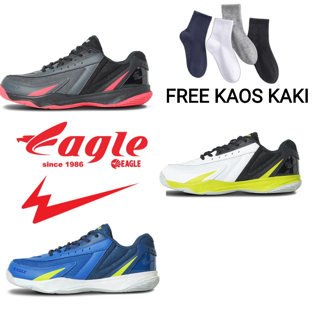 Eagle Maxi Badminton Shoes ORIGINAL FREE Socks - EAGLE RAIZEN Shoes ล ่ าสุด ORIGINAL | Shopee ...