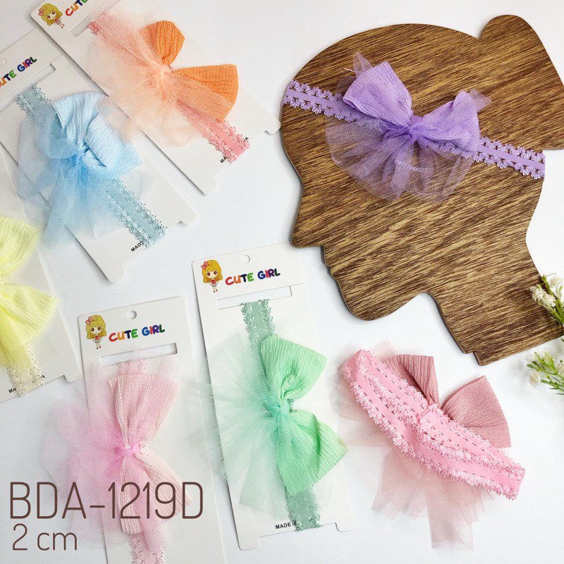 CUTE BABY BANDANA *BDA-1219D* CHILDRENS BANDANA LACE RIBBON PLAIN MESH ...