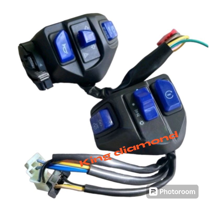 ชุดสวิตช์ Mio Aerox ซ้ายขวาเวียดนามเครื่องยนต์ Plus Hazard Switch Aerox ...