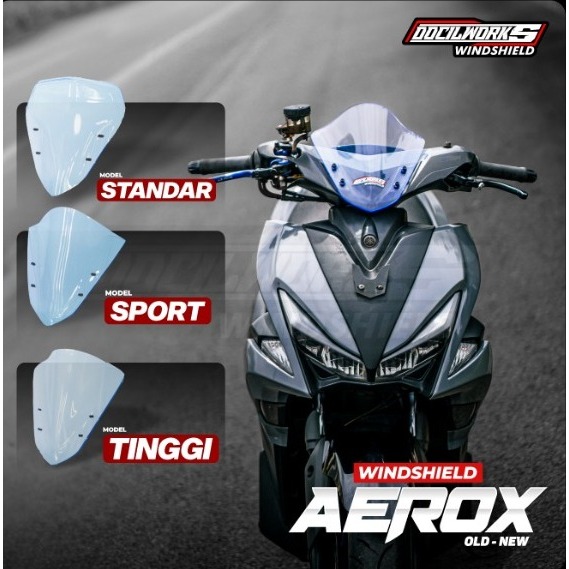 Docilworks - Visor Winshield ICE BLUE Sporty Aerox Standard | Shopee ...