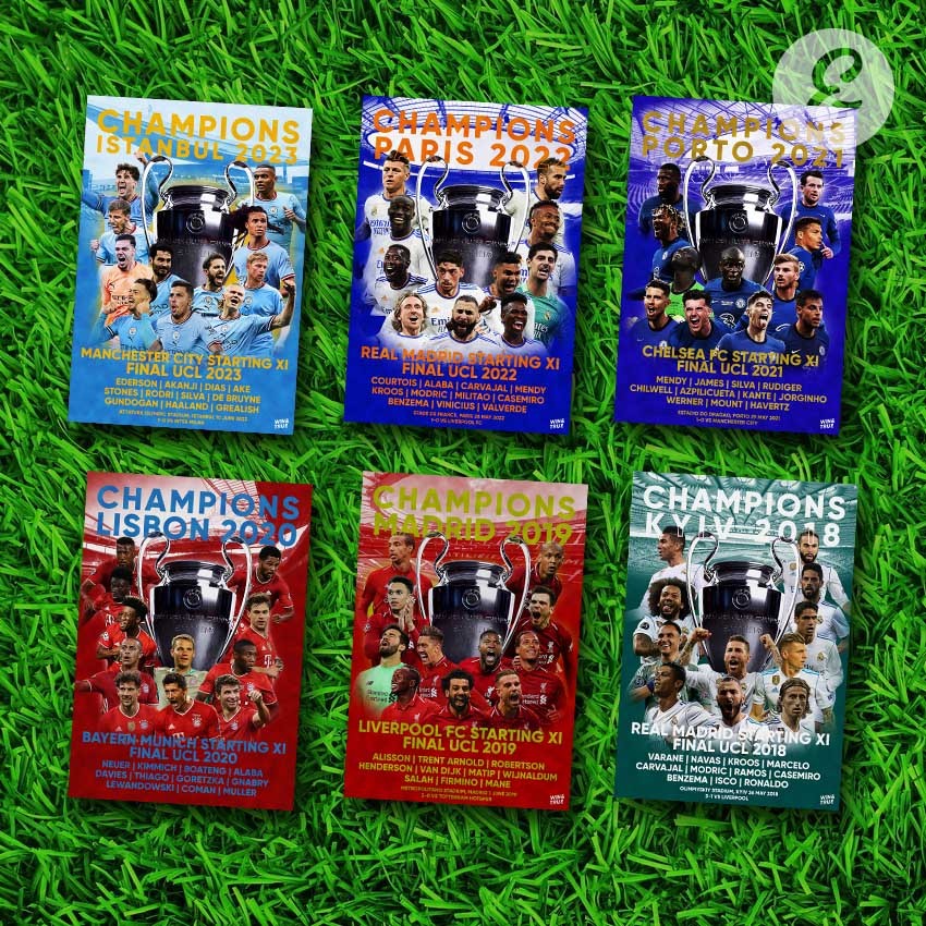 โปสเตอร์ All UCL Winners - ขนาด A3 | Shopee Thailand