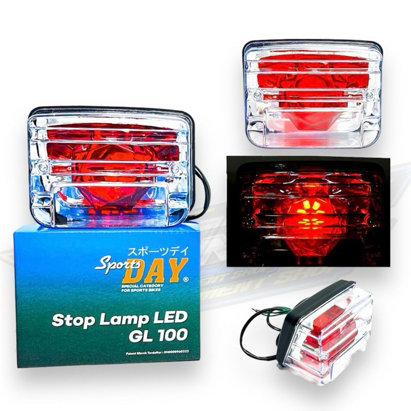 Stop Lamp gl100 Stop Lamp GL 100 Win100 Super Cup Mica Clear Led ใหม่ ...