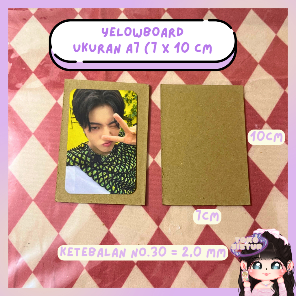 [TS] A PAIR OF YELLOW BOARD A7 (7 x 10 ซม.) THICK N0.30 BOARD PACKING ...
