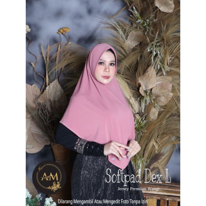 ฮิญาบสําเร็จรูป Aminah Softpad Dex L Jersey กลิ่นหอมระดับพรีเมียม | Shopee Thailand