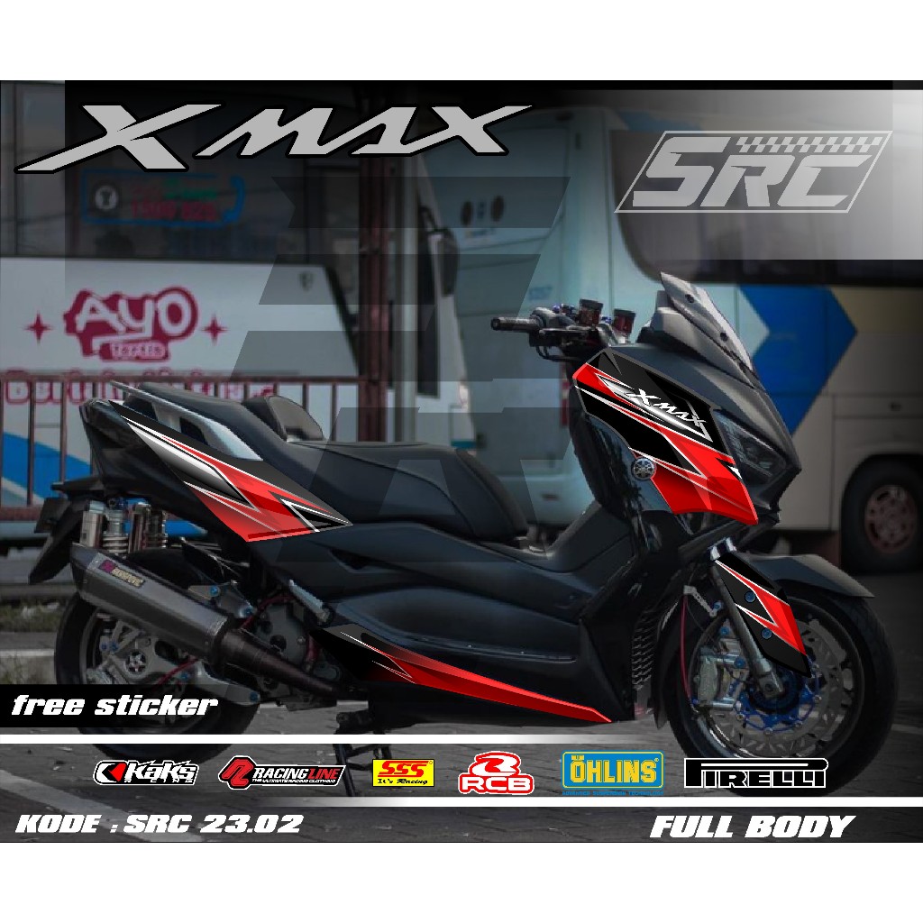 Full body XMAX Graphic สติกเกอร์รูปลอก XMAX Racing Graphic Decal สติกเก ...
