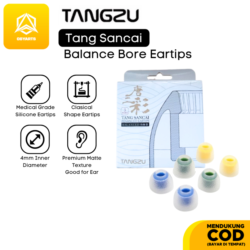 Tangzu คีม Sancai Eartips เปลี่ยนสําหรับ In Ear Monitor หูฟัง S/M/L ...