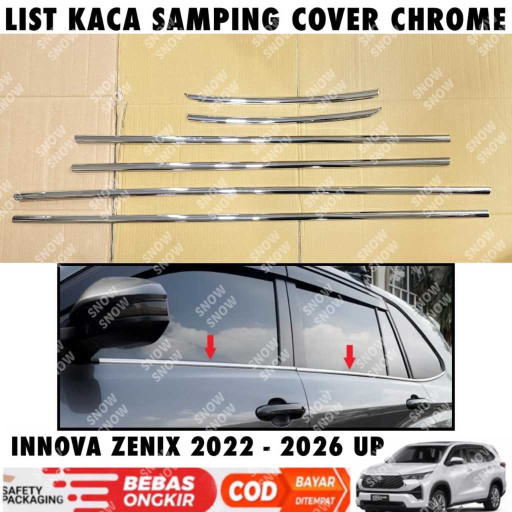 รายชื่อ Innova Zenix Side Mirrors 2022 2024 2025 2026 up Chrome Cover ...