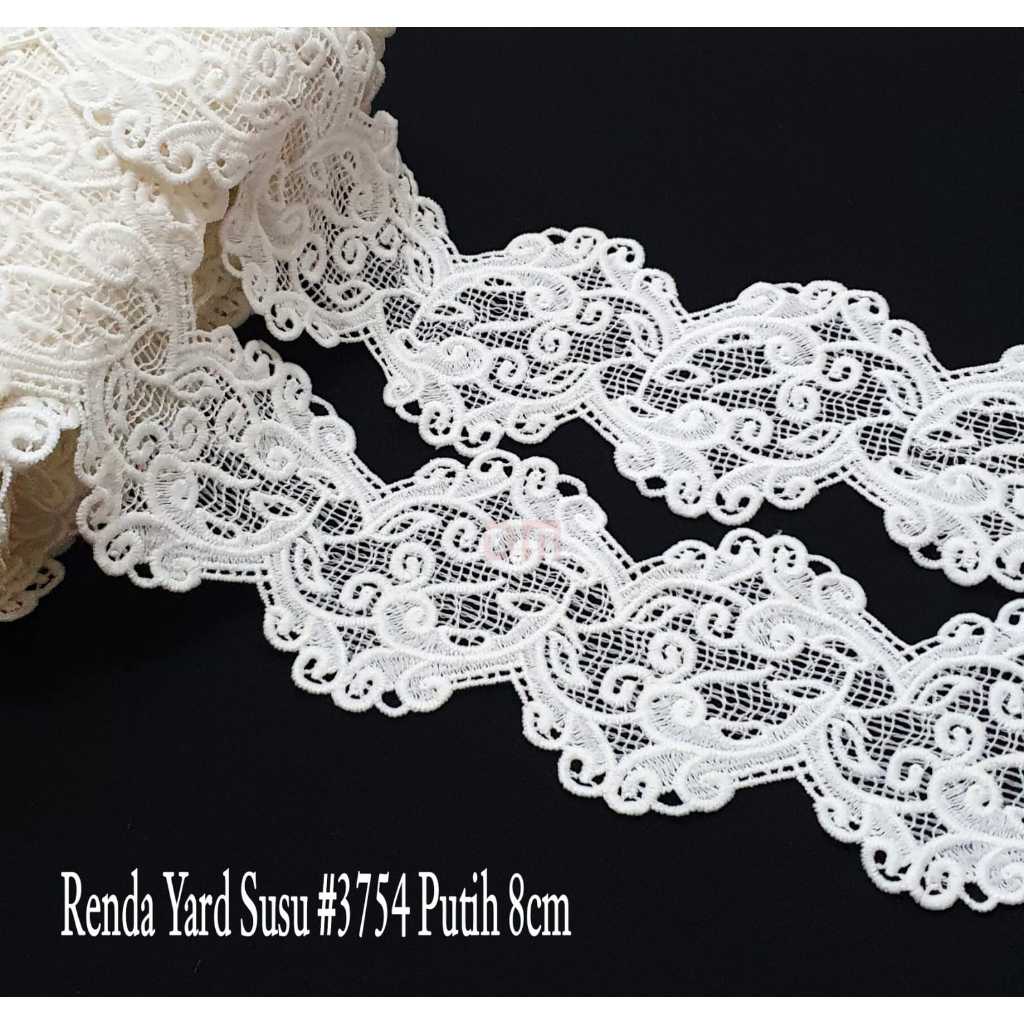 Putih Cotton Lace/Milk Lace 3754 สีขาว | Shopee Thailand