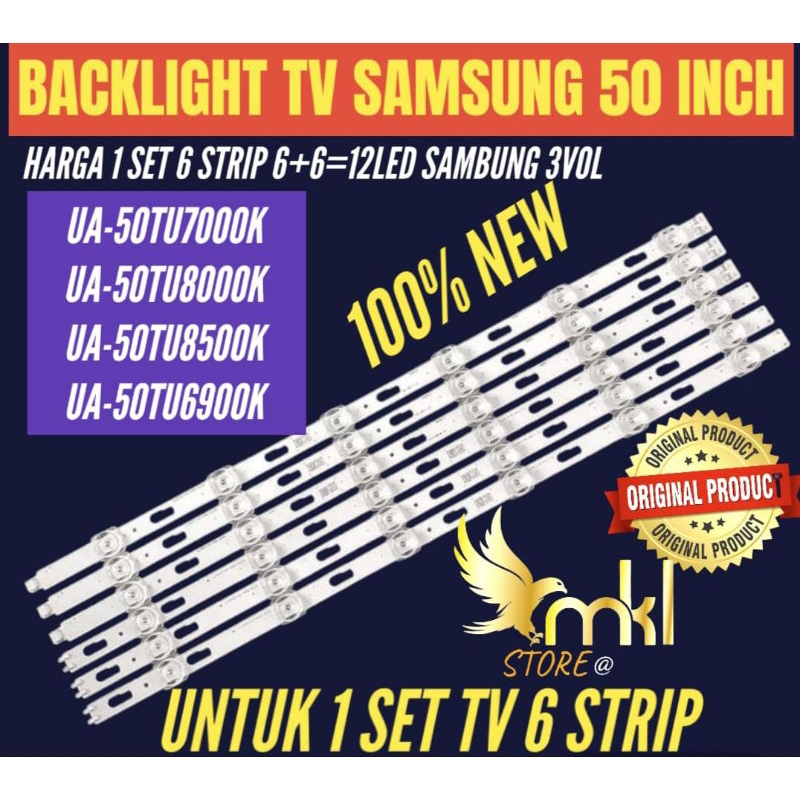 Samsung 50 INCH LED LCD TV BACKLIGHT UA-50TU8000- UA-50TU7000- UA-50TU8500 | Shopee Thailand