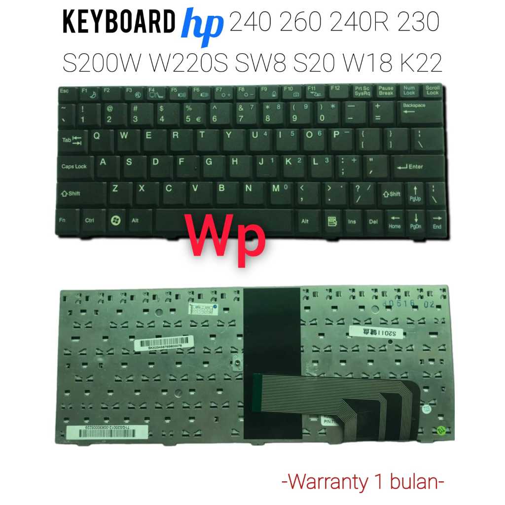 แป้นพิมพ์แล็ปท็อป Hp HP240 HASEE HP260 HP240R HP230 S200W W220S Haier ...