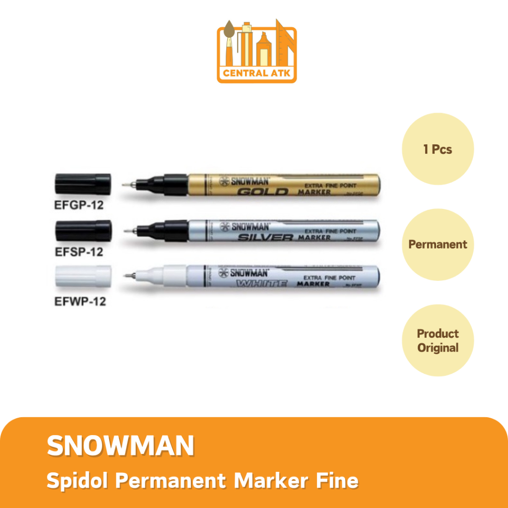 PERMANENT MARKERS SNOWMAN EXTRA FINE POINT สีขาว (SMALL) | Shopee Thailand