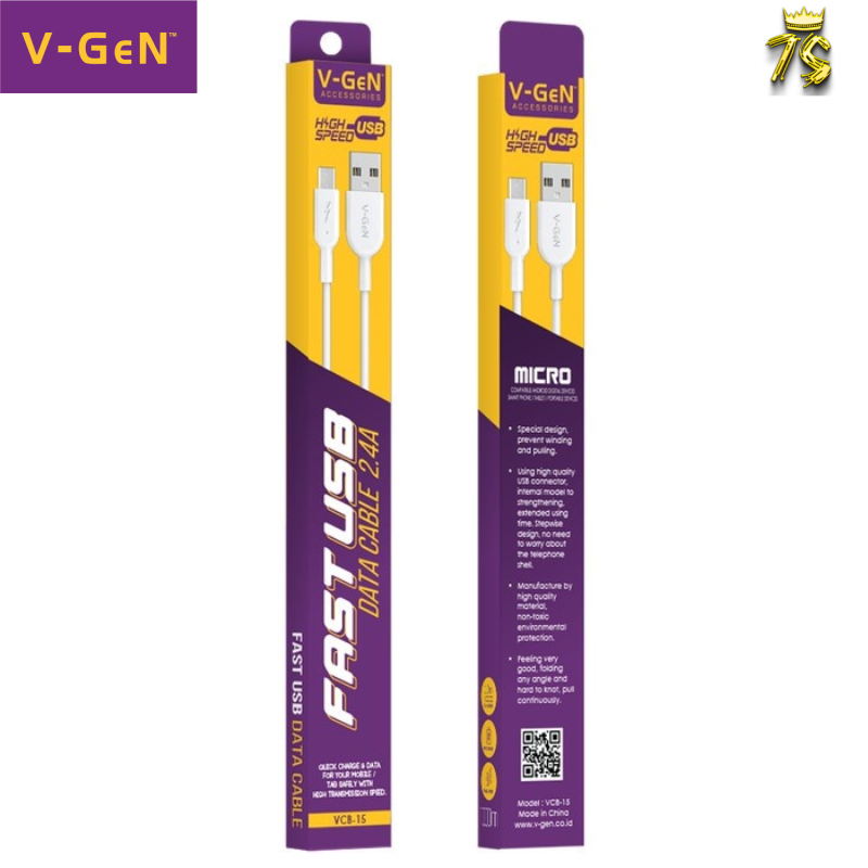 สายเคเบิลข้อมูล V-gen VCB-15 2.4a Micro USB ชาร์จเร็ว | Shopee Thailand