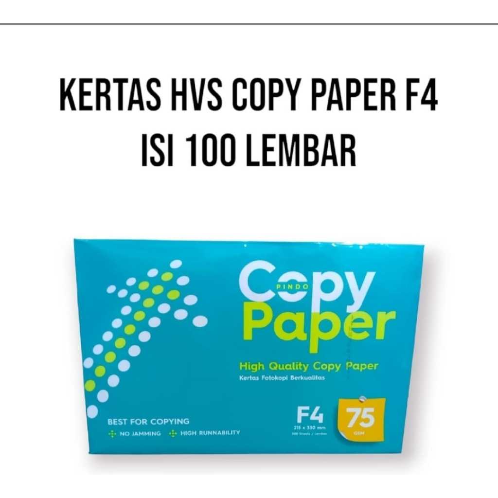 กระดาษ Hvs ขนาด F4/COPY PAPER/75 GSM กระดาษภาพถ่าย บรรจุ 100 แผ่น ...