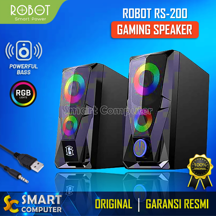 Rs200 RGB Robot Active Gaming Speaker Computer PC Laptop Multimedia - Original Official Warranty ...