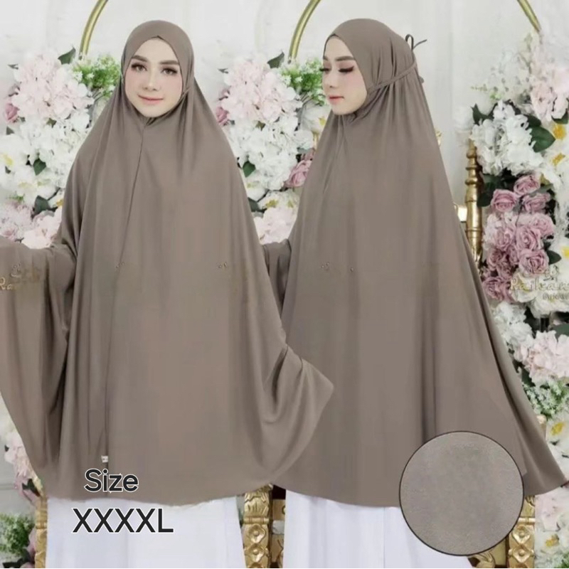 OFI HIJAB - JUMBO INSTANT JILBAB XXXXL NON PED JERSEY Bergo Hijab Jumbo Syari Hajj และ Umarh ...