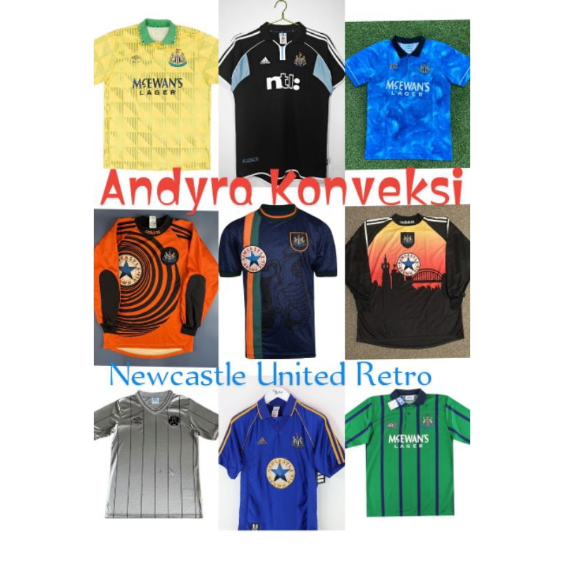 Retro Jersey Newcastle United England 90s - FULL PRINTING - ฟรีชุดชื่อ ...