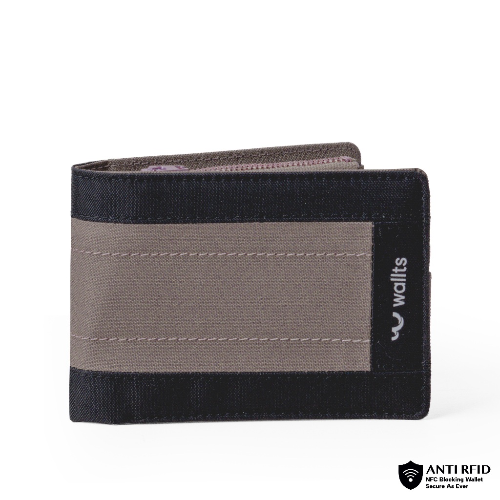 Hitam Wallts Ben Black Khaki- Black Men Women Canvas Money And Card Folding Wallet | Shopee Thailand