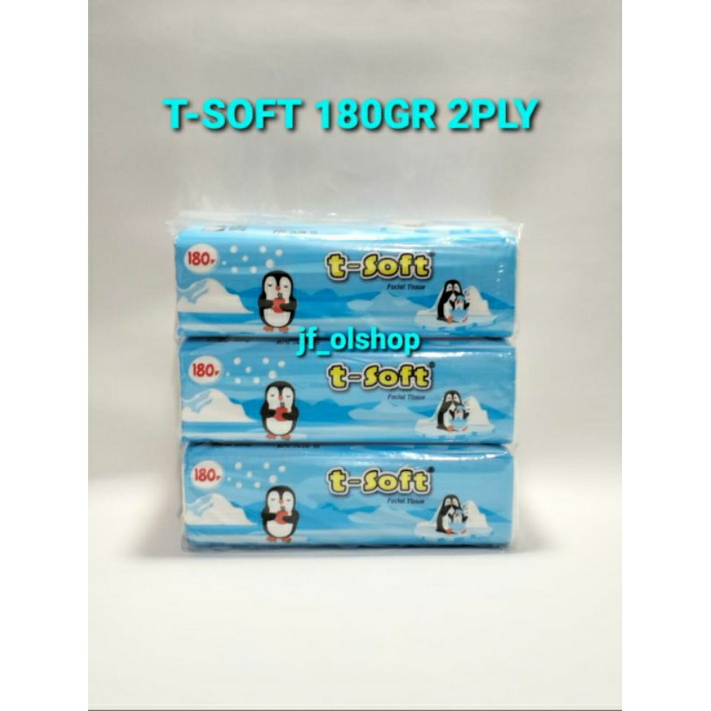 | วง 3 แพ็ค | T-soft Facial Tissue Soft Pack 180GR 2PLY | Shopee Thailand