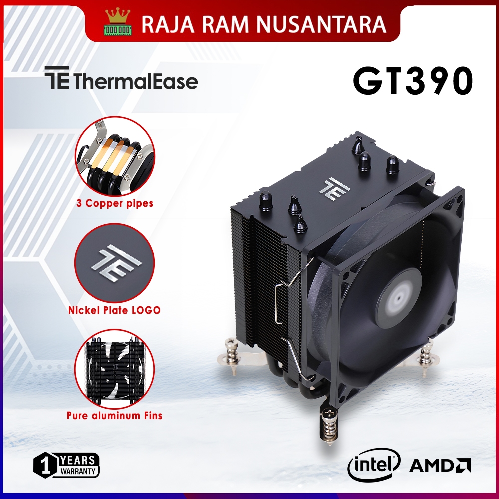 Thermalease GT390 CPU Air COOLER Fan Single TOWER 3 Heatpipe KYO Group ...