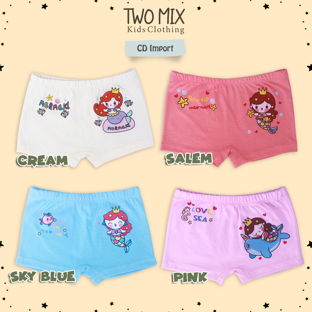 Two Mix - CD Celdam ชุดชั้นในกางเกงบ็อกเซอร์เด็กผู้หญิงพิมพ์ลายน่ารัก ...