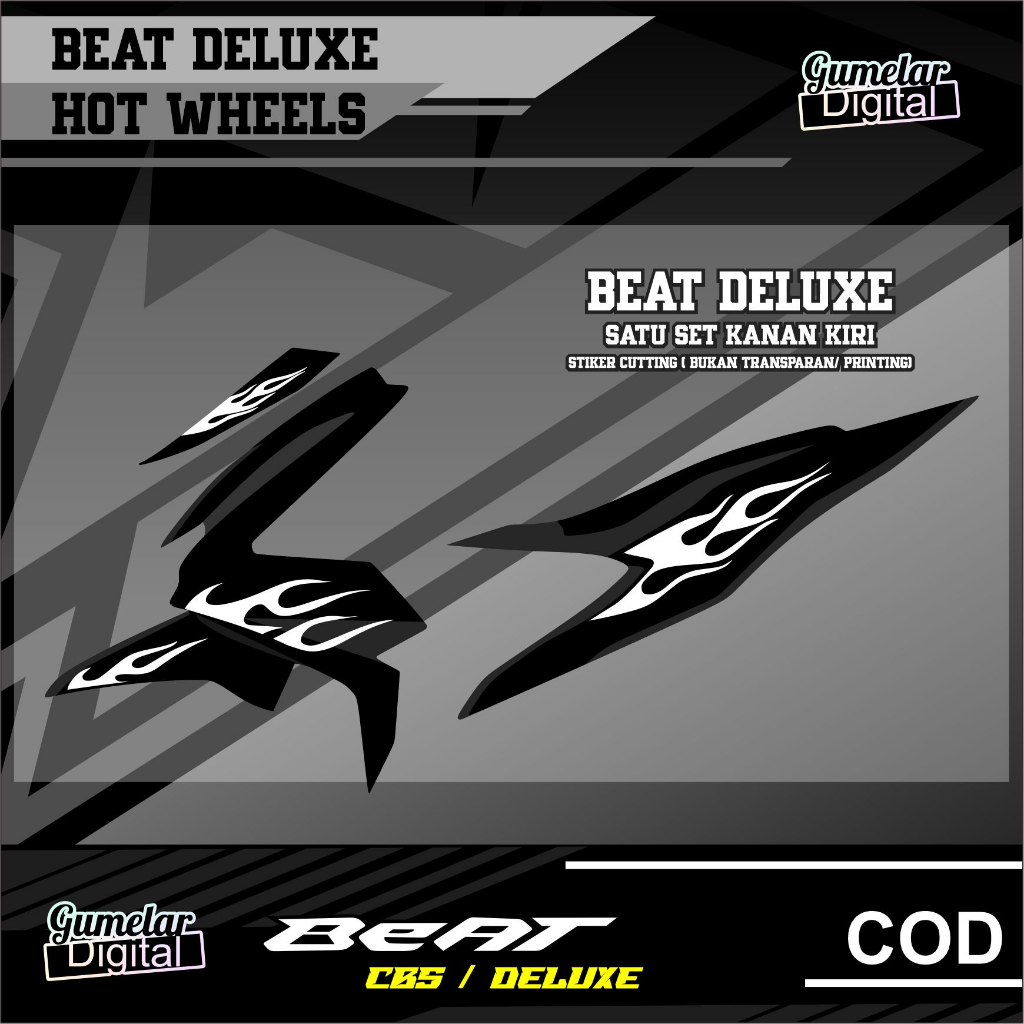 สติ๊กเกอร์ตัดแถบ BEAT DELUXE BEAT STREET DESIGN API ล้อร้อน | Shopee ...