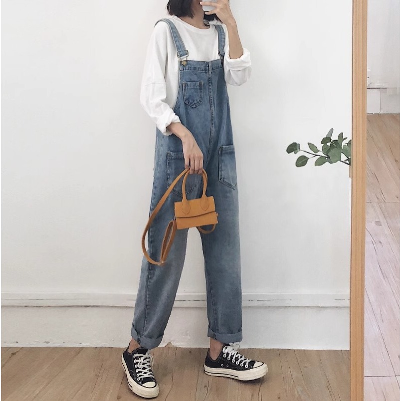 Lulu Overall denim Long Jumpsuit ผู ้ หญิงแฟชั ่ นผู ้ หญิงสไตล ์ ...