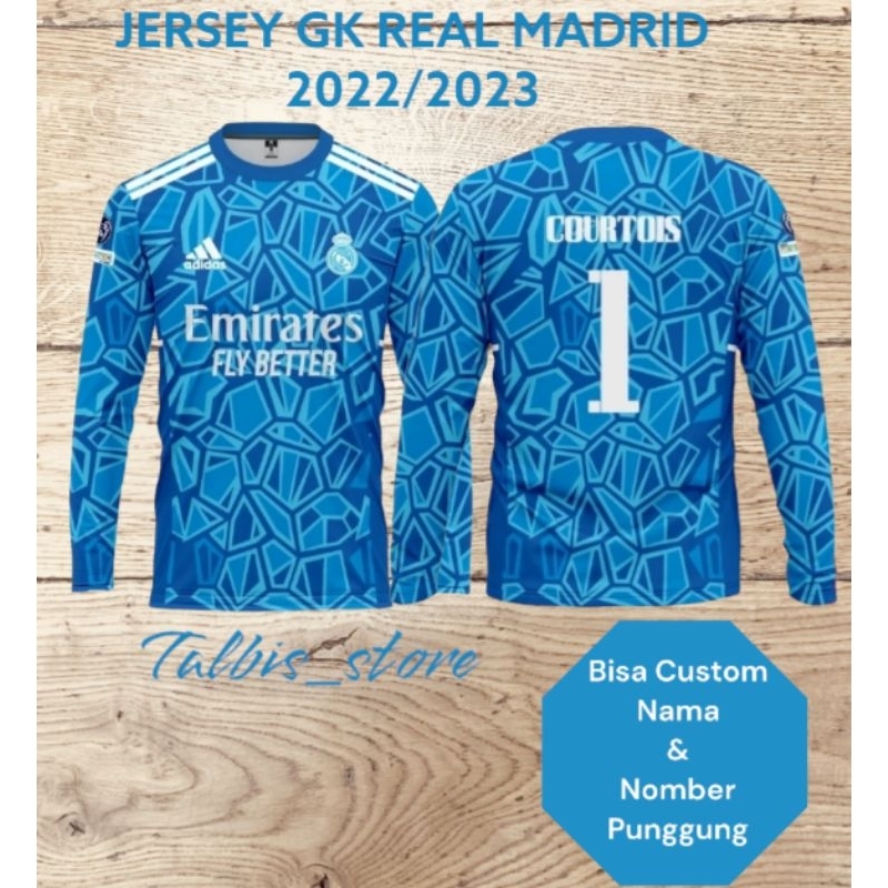 เสื้อกีฬาแขนยาว ลายทีมผู้รักษาประตู Real MADRID COURTOIS GK CHAMPIONS ...