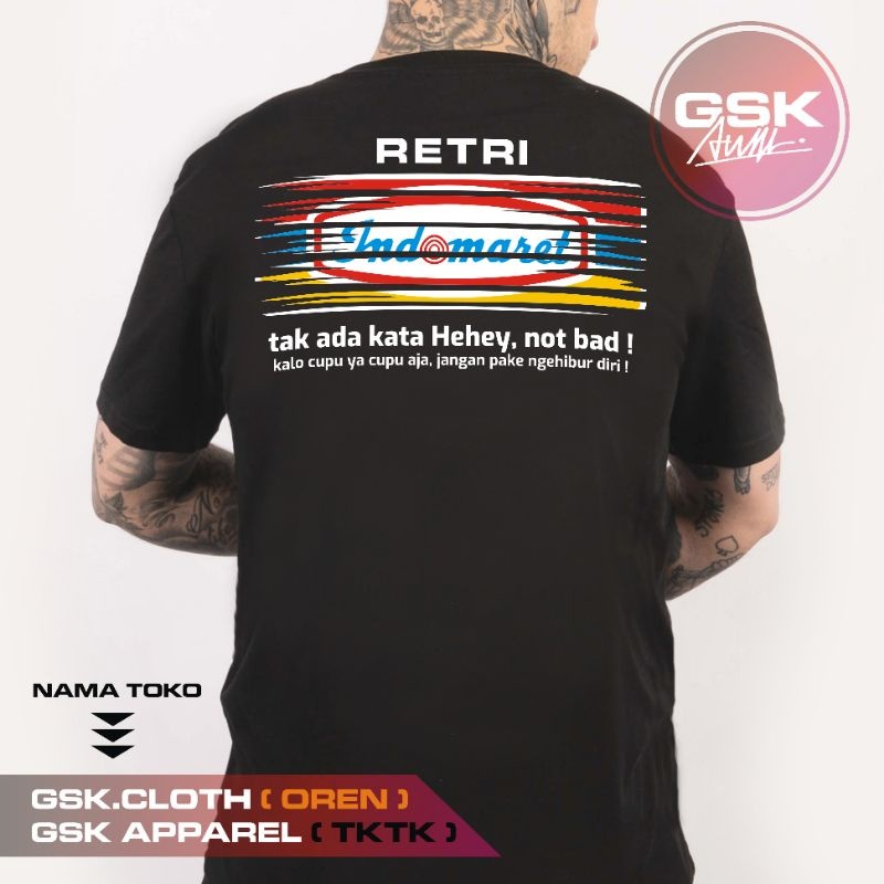 MOBILE LEGEND เสื้อยืด RETRI INDOMARET FUNNY WORDS COOL ML MLBB ผู้ชาย ...