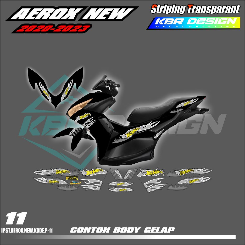 AEROX ใหม่ YAMAHA AEROX สติ๊กเกอร์มอเตอร์ไซค์ NEW 2020-2023 - SIMPLE ...