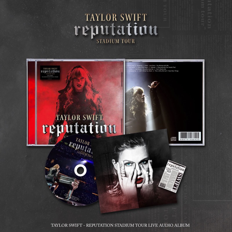 แผ่น Cd TAYLOR SWIFT - อัลบั้ม REPUTATION STADIUM TOUR LIVE แผ่น CD ...