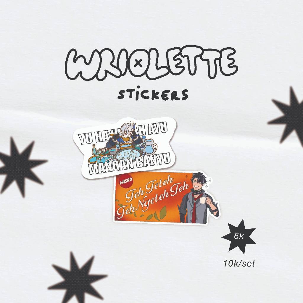 Genshin IMPACT WRIOLLETTE WRIOTHESLEY NEUVILLETTE สติกเกอร์ | Shopee ...