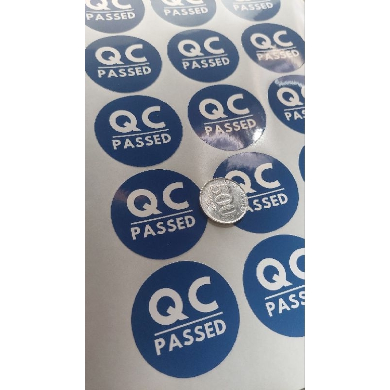 Qc Sticker (Quality Control) เส้นผ่านศูนย์กลาง 5cm - สามารถขอสีฟอนต์และ ...