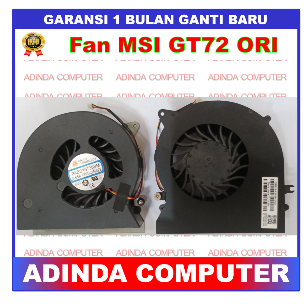 พัดลมพัดลมระบายความร้อน MSI GT72 2QD GT72 2QD-205AU GT72 6QD MS-1781 MS ...