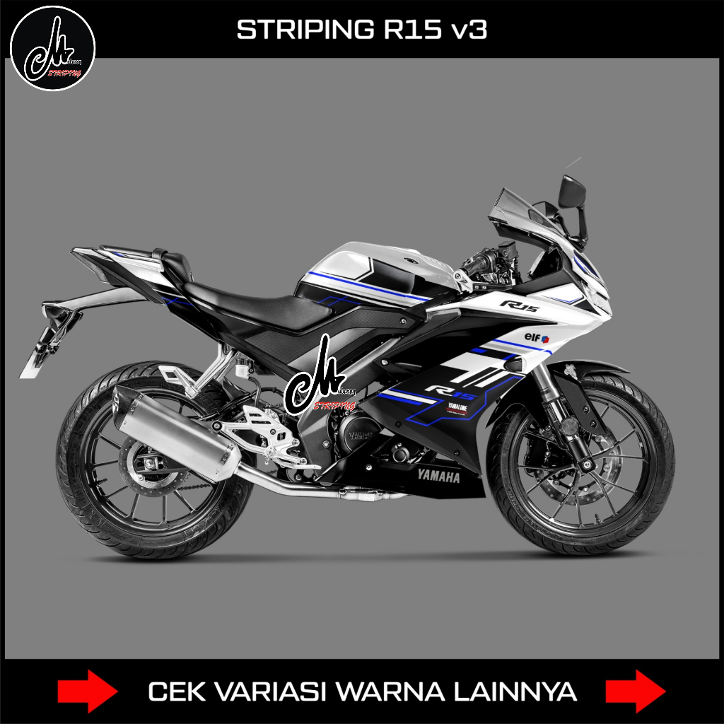 Striping R15v3 Moto 3 Edition / Yamaha Yzf R15 V3 รูปลอกรถจักรยานยนต์ ...