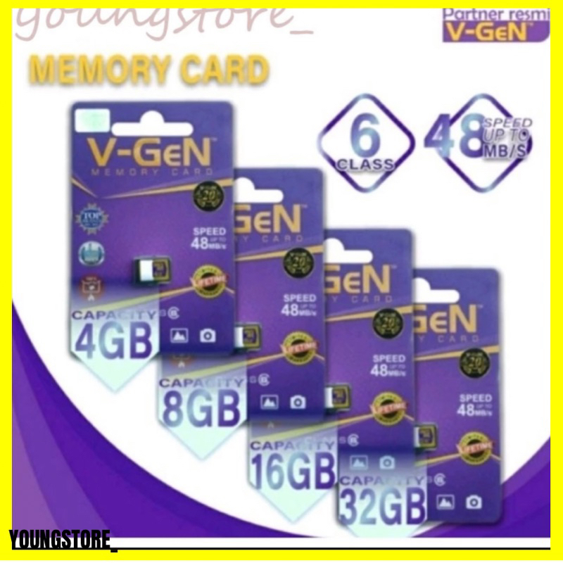 Ori100% - การ์ดหน่วยความจํา V-Gen Micro Sd Vgen Class 6 4GB 8GB 16GB ...