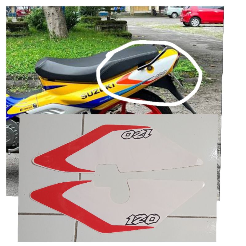 Satria R 120 Satria Dolphin แถบติดตัวถังด้านหลัง | Shopee Thailand