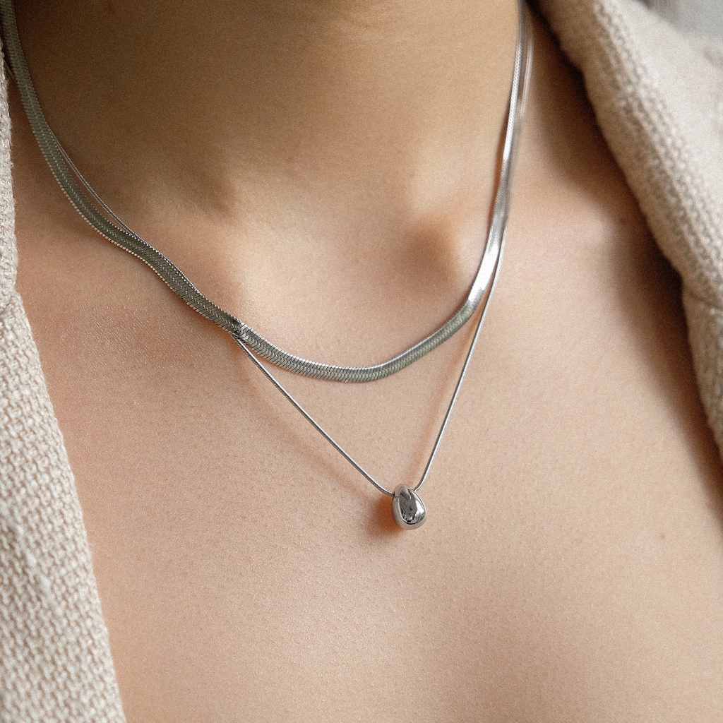 Arnaé Archive สร้อยคอทรงหยดน้ํา สร้อยคอสแตนเลสสแตนเลสระดับพรีเมียม ...