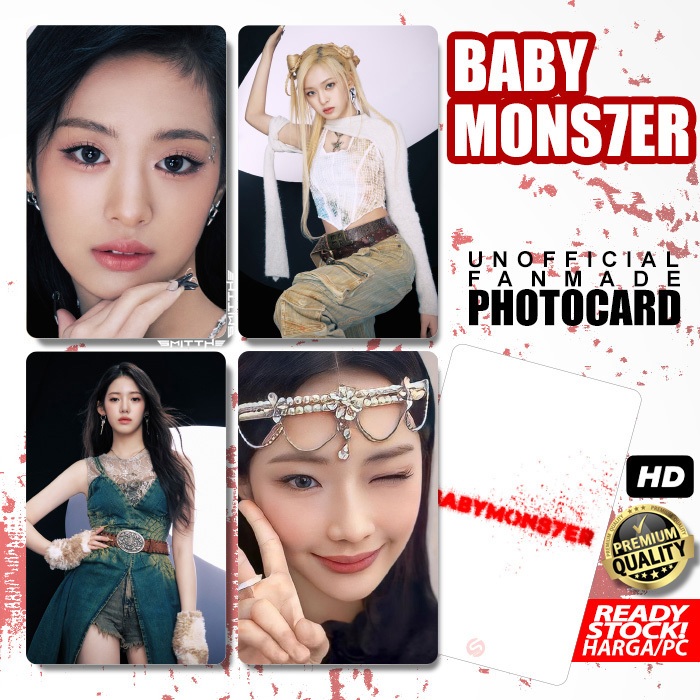 Photocard BABYMONSTER 1st babymons7er Unofficial Kpop Card Baemon Ahyeon | Shopee Thailand