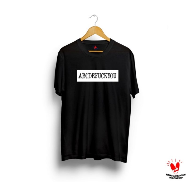 เสื้อยืด Abcdefuckyou เสื้อยืดตัวอักษร เสื้อยืดคํา | เสื้อยืดลิการ์24 | Shopee Thailand