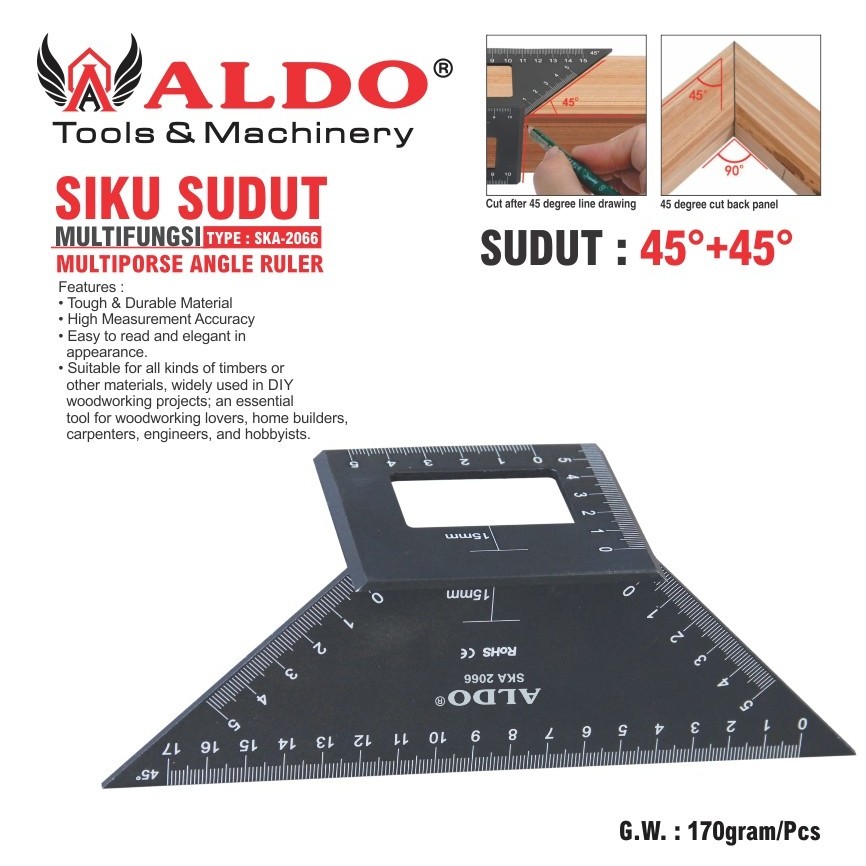 Siku 45 องศา+มุมมัลติฟังก์ชั่น 45 องศา SKA-2066/ข้อศอกของ Bulder ...