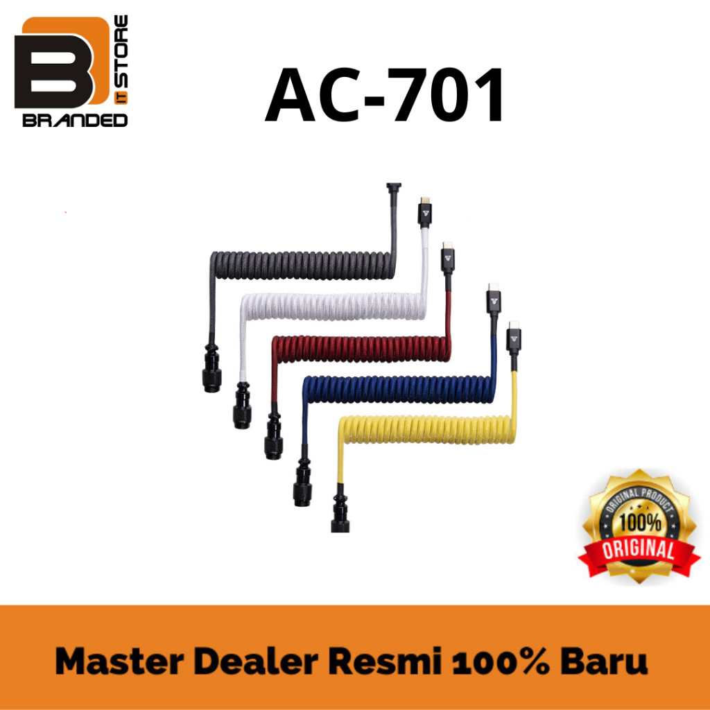 Fantech AC701 AC-701 TYPE-C COILED CABLE คีย์บอร์ดเกมต้นฉบับ | Shopee Thailand