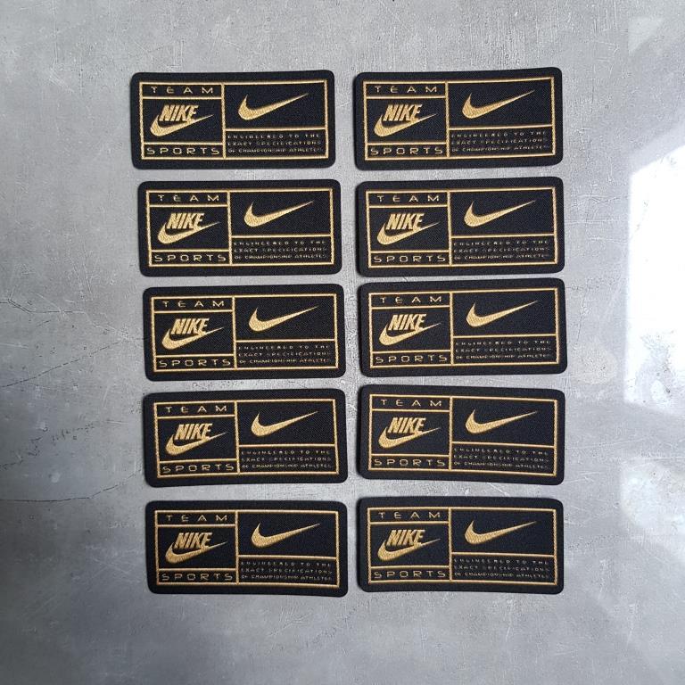 Jock Tag Nike Team Sports Patch Emblem เย็บบนโลโก้ต้นฉบับ Black Tab ...