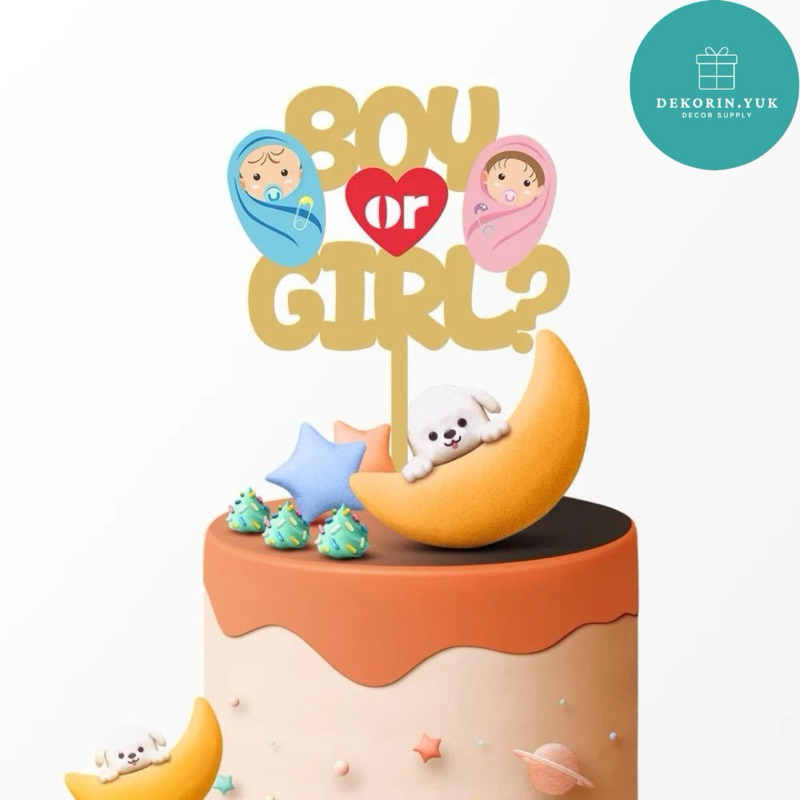 เค้ก TOPPER BOY OR GIRL เปิดเด็ก CAKE picks baby ทารกแรกเกิด ฝักบัว ...