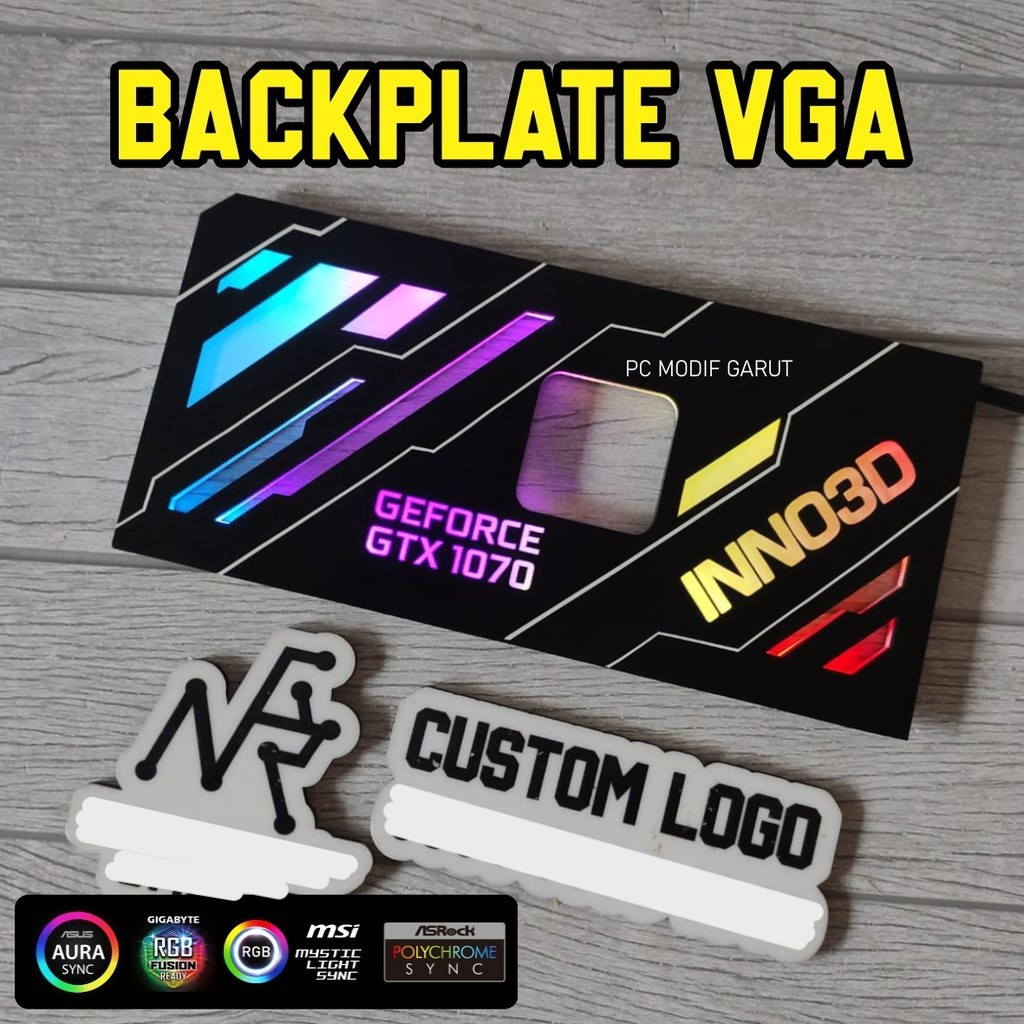 Modding Vga backplate RGB LED MSI ASUS NVIDIA RADEON RX GTX GALAX INNO ...
