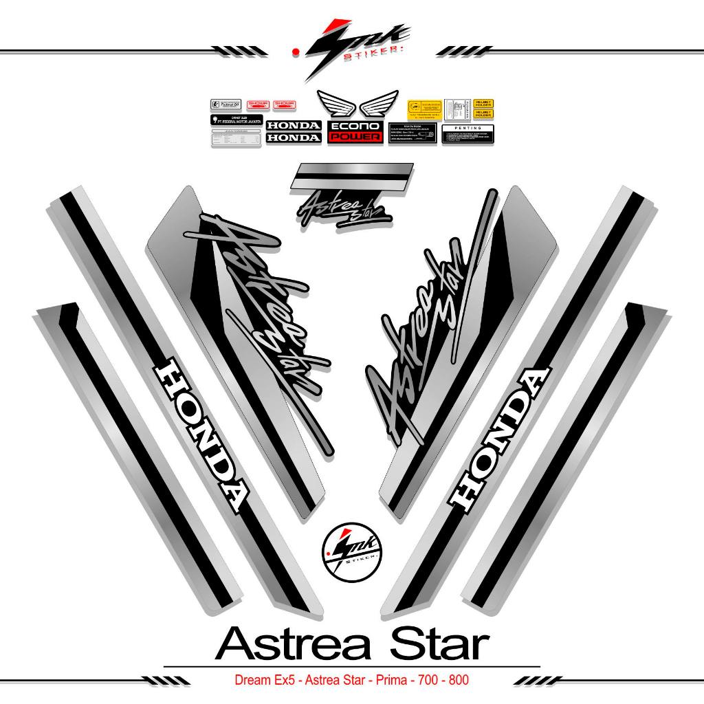 Striping HONDA ASTREA MOTIF STAR PRIMA DREAM EX5 TRIBAL FIRE MOTIF 9 ...