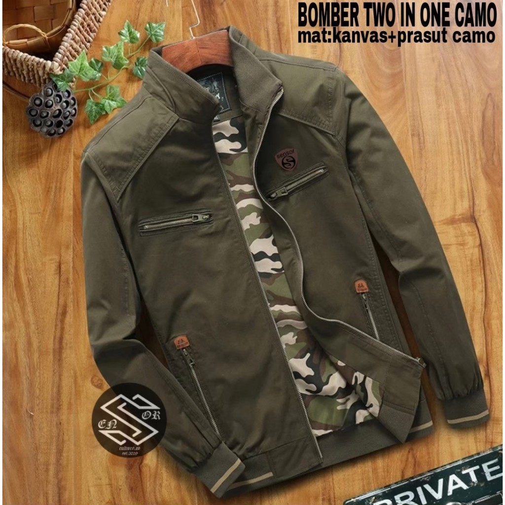 Sensor CULTURE - TWO IN ONE CAMO SENSOR Bomber Jacket / Men& 39;s เสื้อ ...