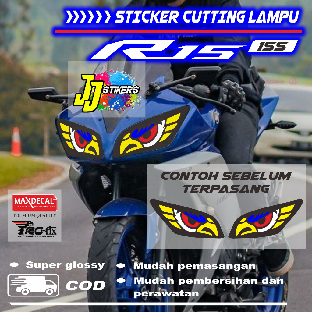 Mata Eye Sticker R15 V2 สติ๊กเกอร์โคมไฟ | Shopee Thailand
